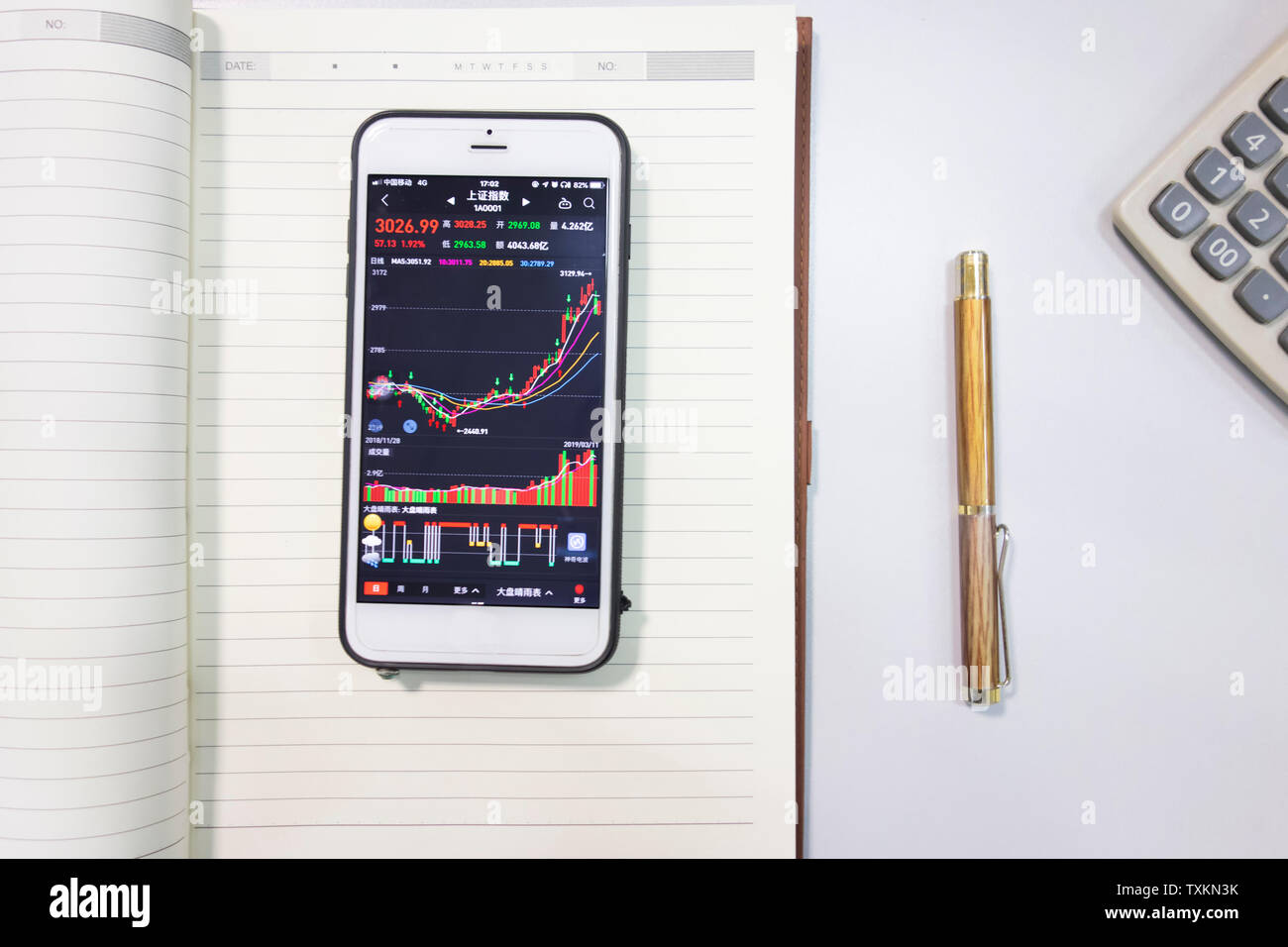 Stock market phones hi-res stock photography and images - Alamy