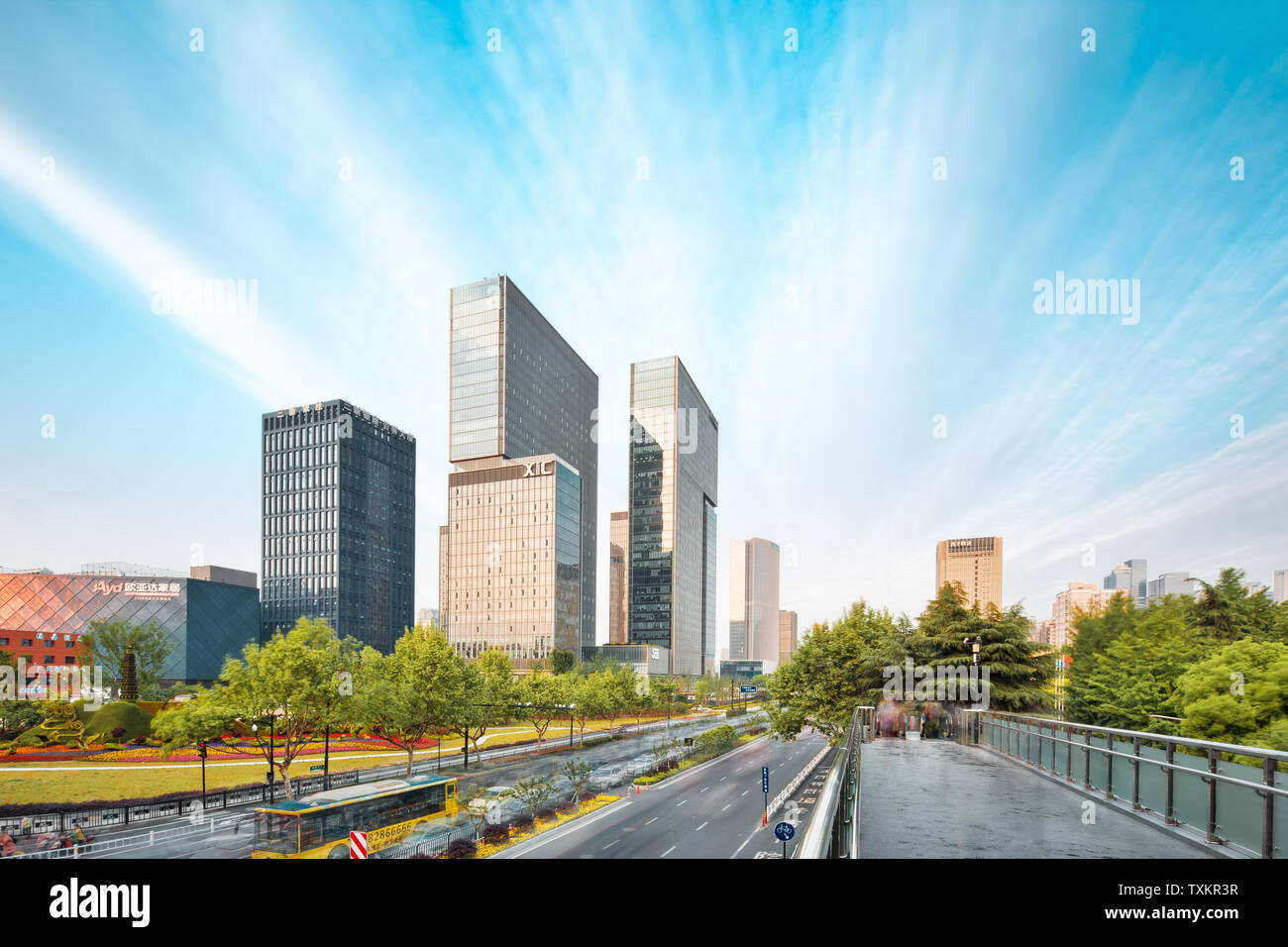 modern buildings in midtown of modern city Stock Photo - Alamy