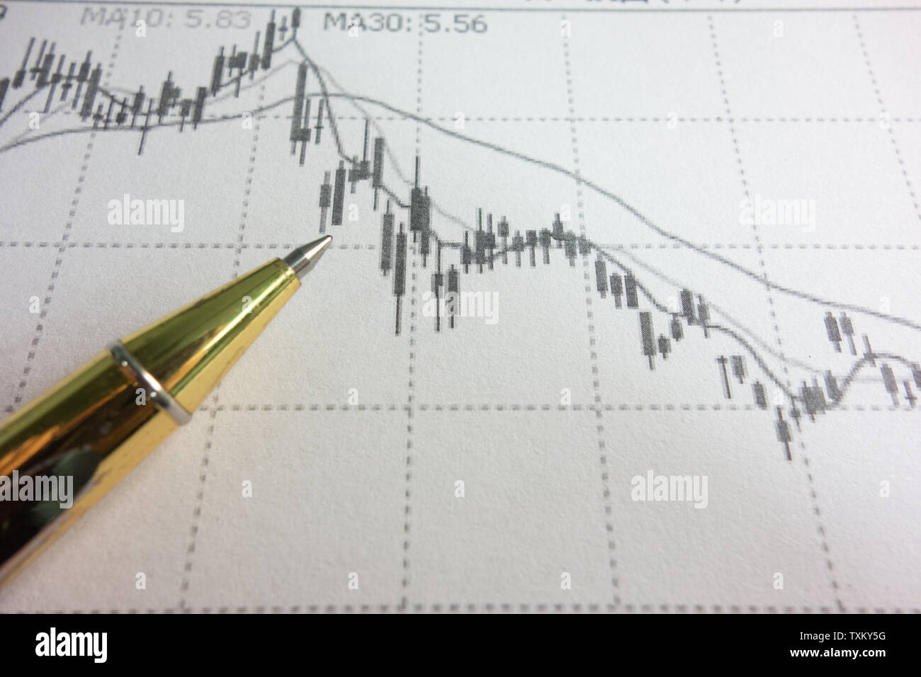 Pen and stock diagrams Stock Photo - Alamy