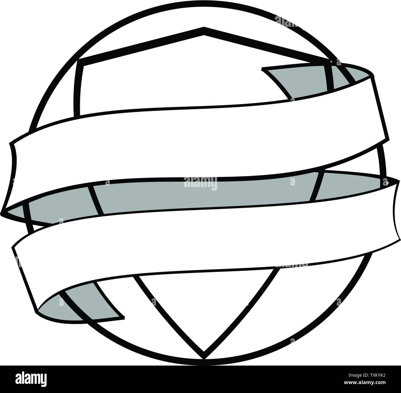 Hand Drawn Style Circular Border With Inner Shield Wrapped In a Blank ...