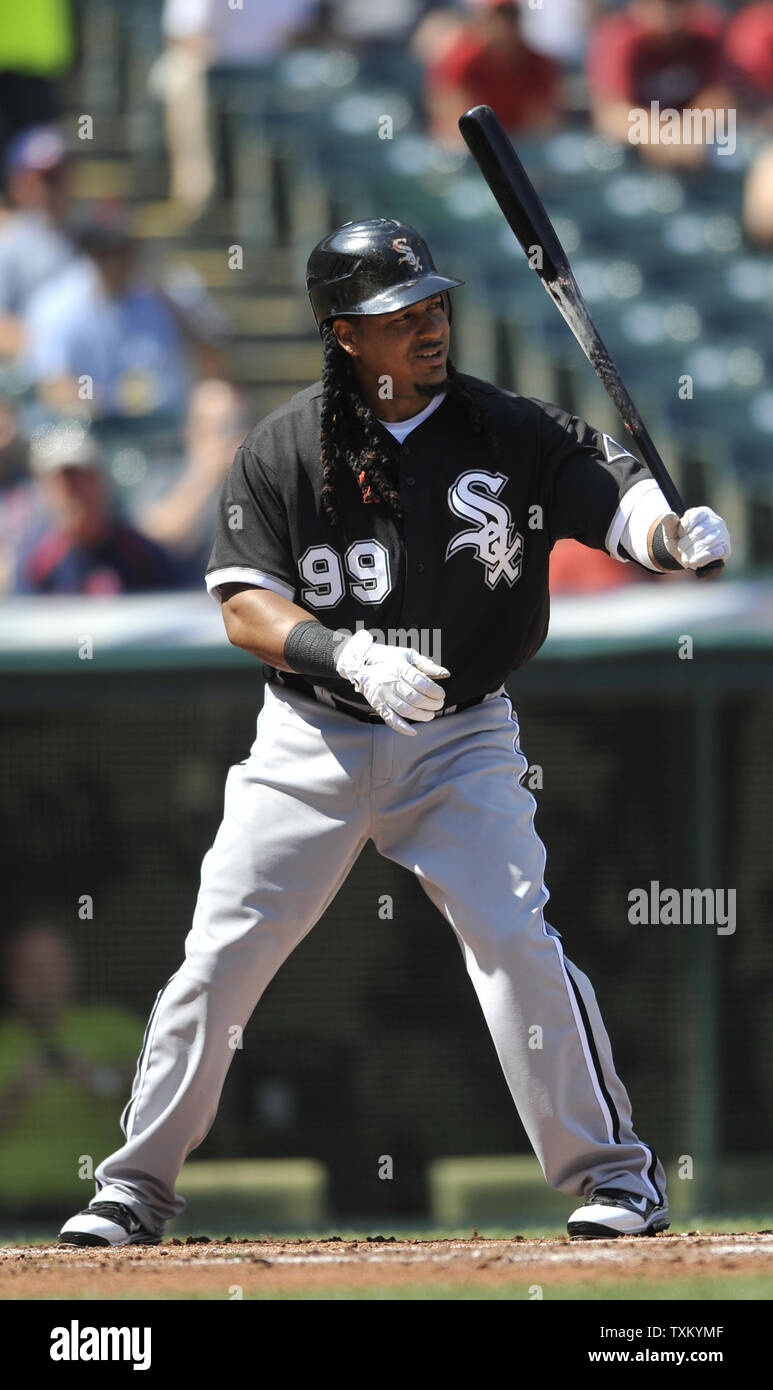 Chicago White Sox designated hitter Manny Ramirez bats during a ...