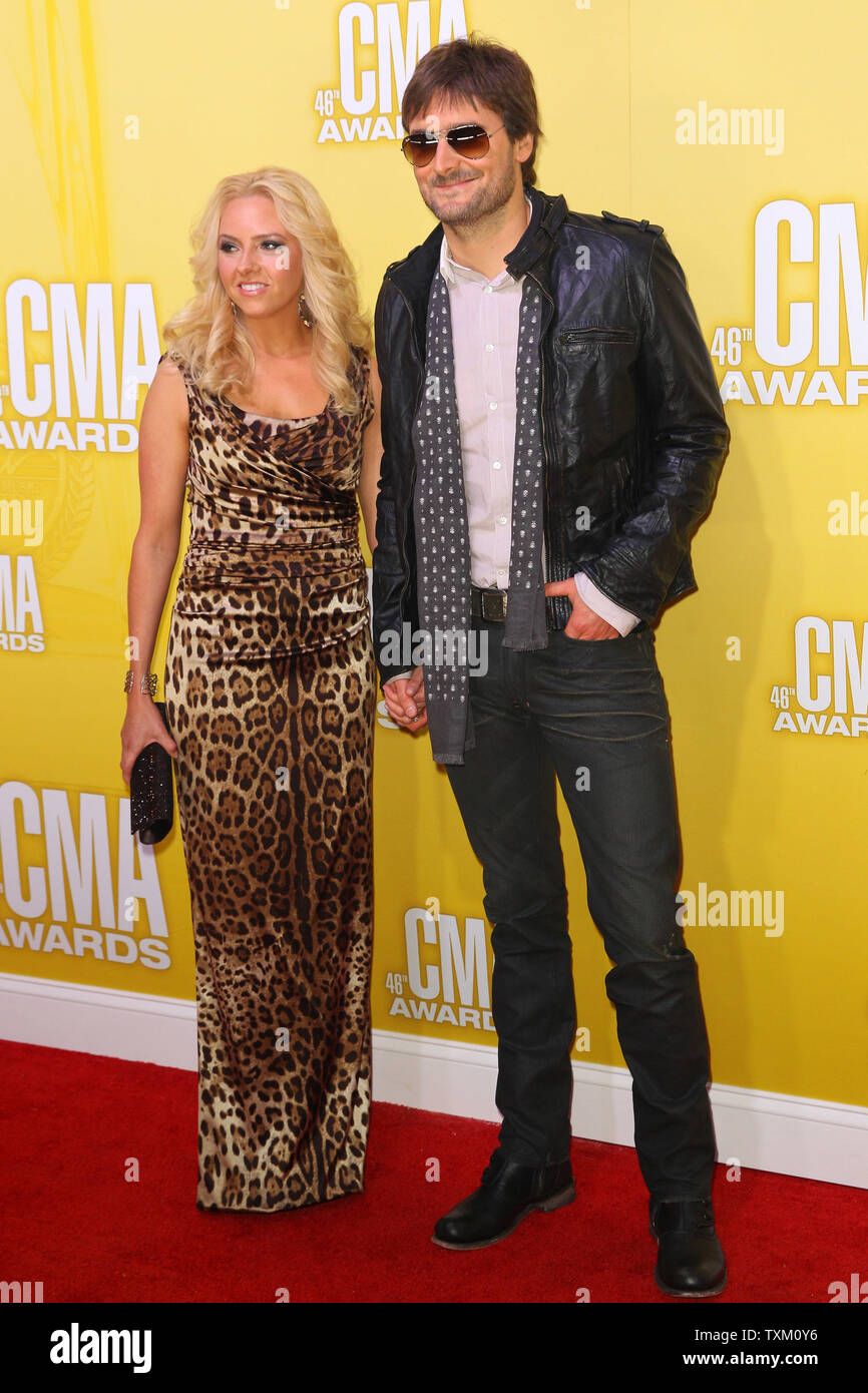 Eric Church and his wife Katherine arrive on the red carpet for the ...
