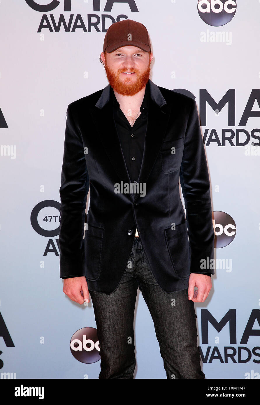 Eric Paslay arrives on the red carpet at the 47th Annual Country Music ...