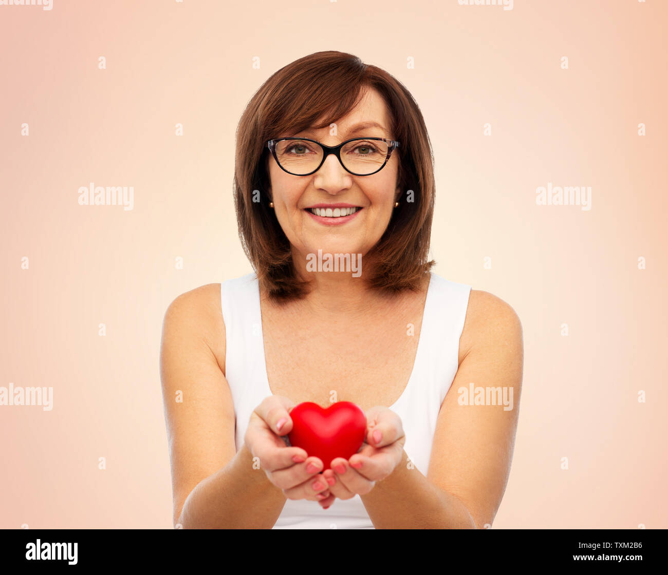Woman senior portrait heart hi-res stock photography and images - Alamy