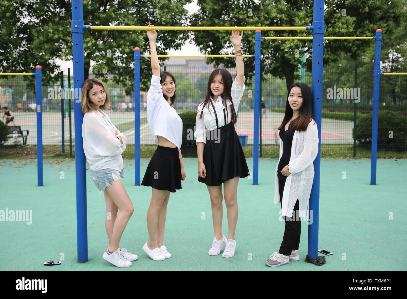 Graduating season campus style beauty graduation photo Stock Photo - Alamy