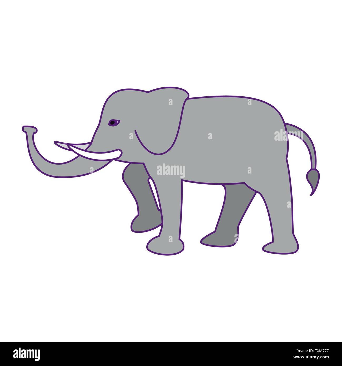 grey elephant icon cartoon isolated Stock Vector Image & Art - Alamy