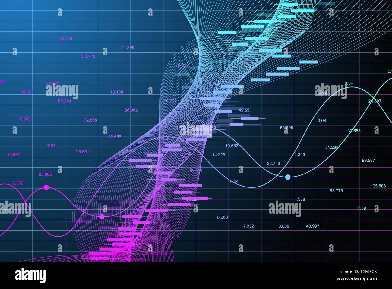 Stock market graph or forex trading chart for business and financial ...