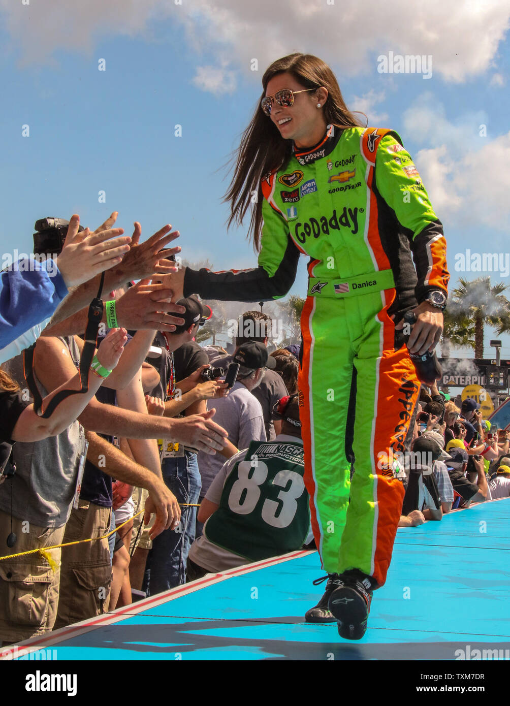 Danica Patrick during introductions for the Daytona 500 at Daytona ...