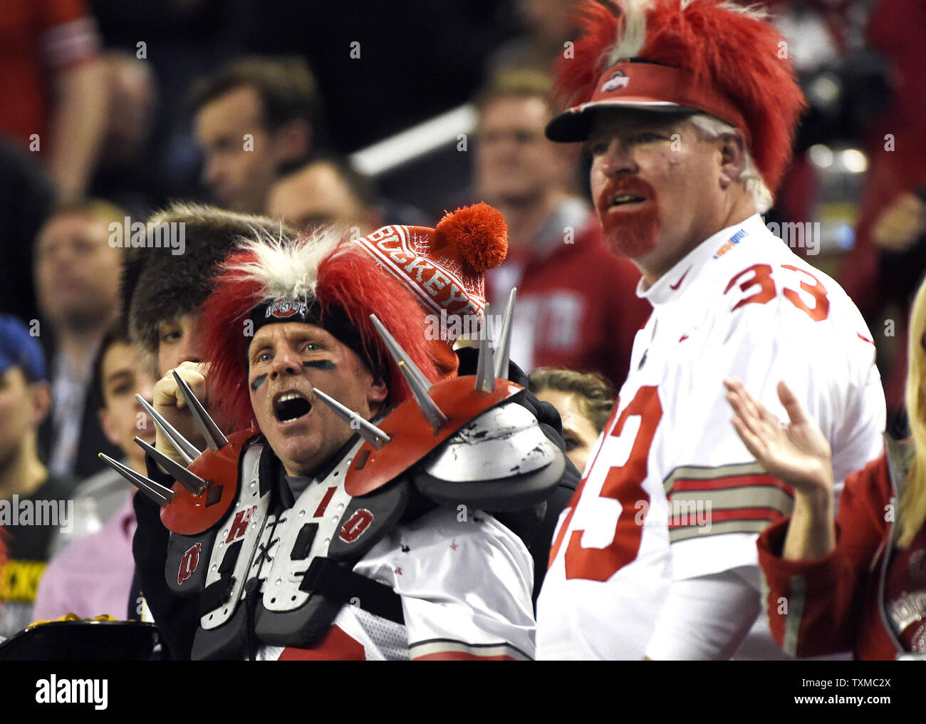 Ohio State Buckeyes fans cheer in the stands before the game against ...