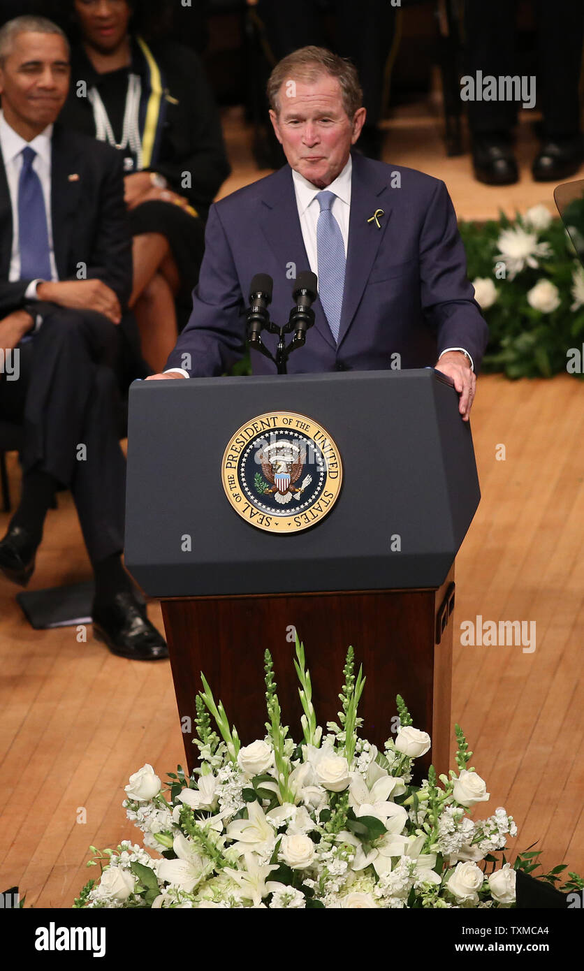 Former President George W. Bush joined current President Barack Obama ...
