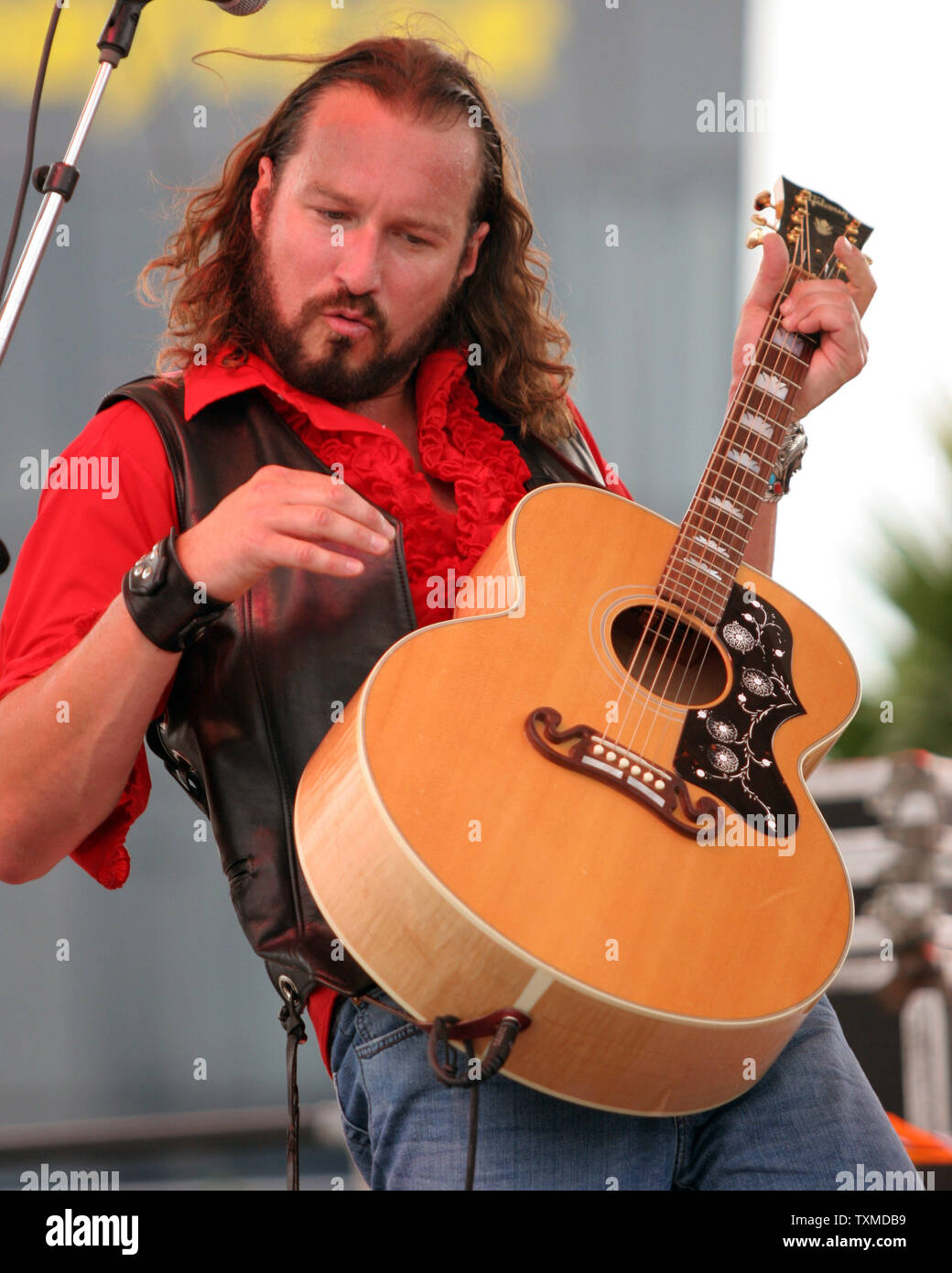John Corbett performs in concert prior to the running of the NASCAR ...
