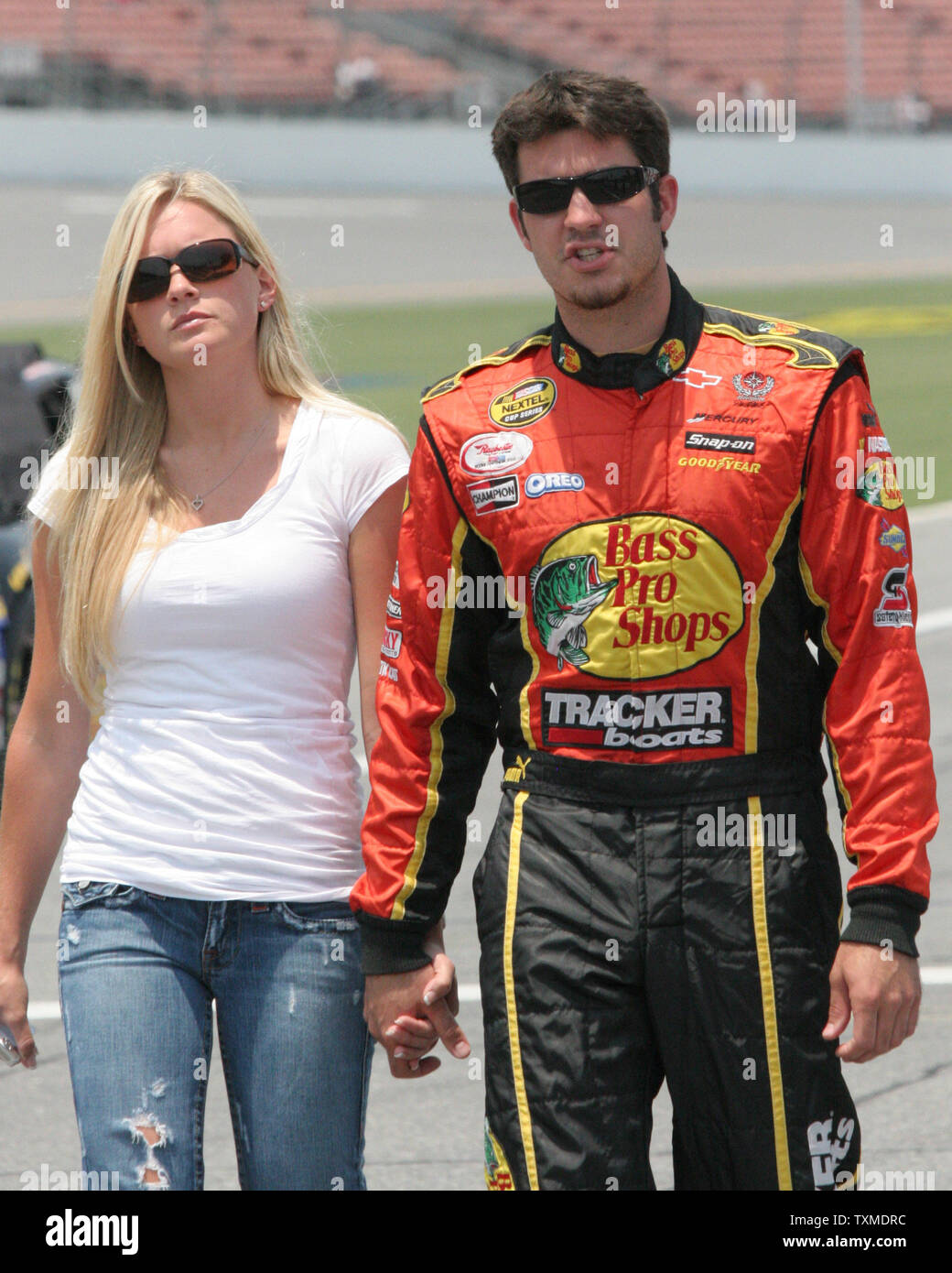 Martin Truex Jr. and his girlfriend await his turn to qualify for the ...