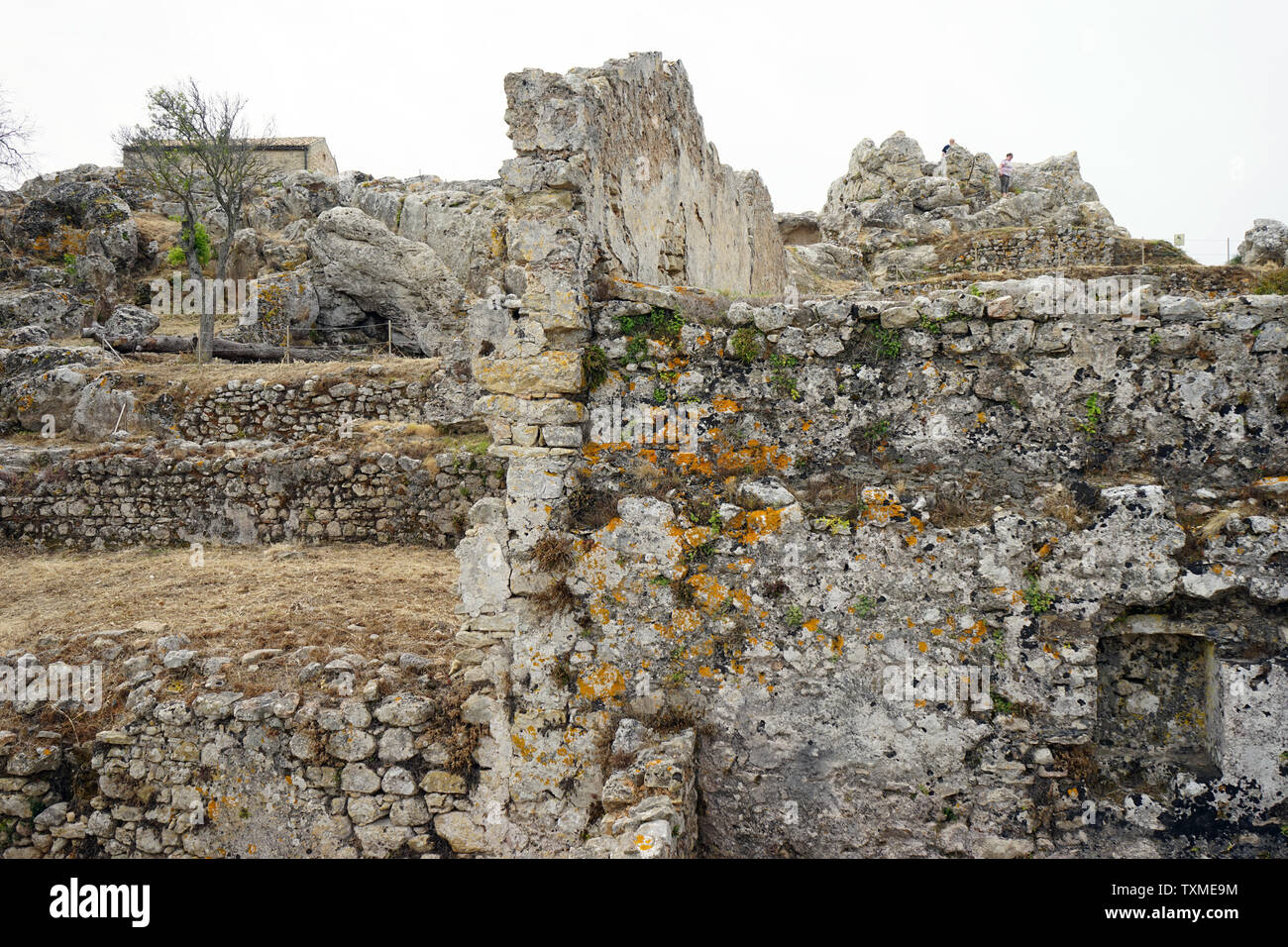 Ruins of Angelokastro fortress on the east coast of Corfu island ...