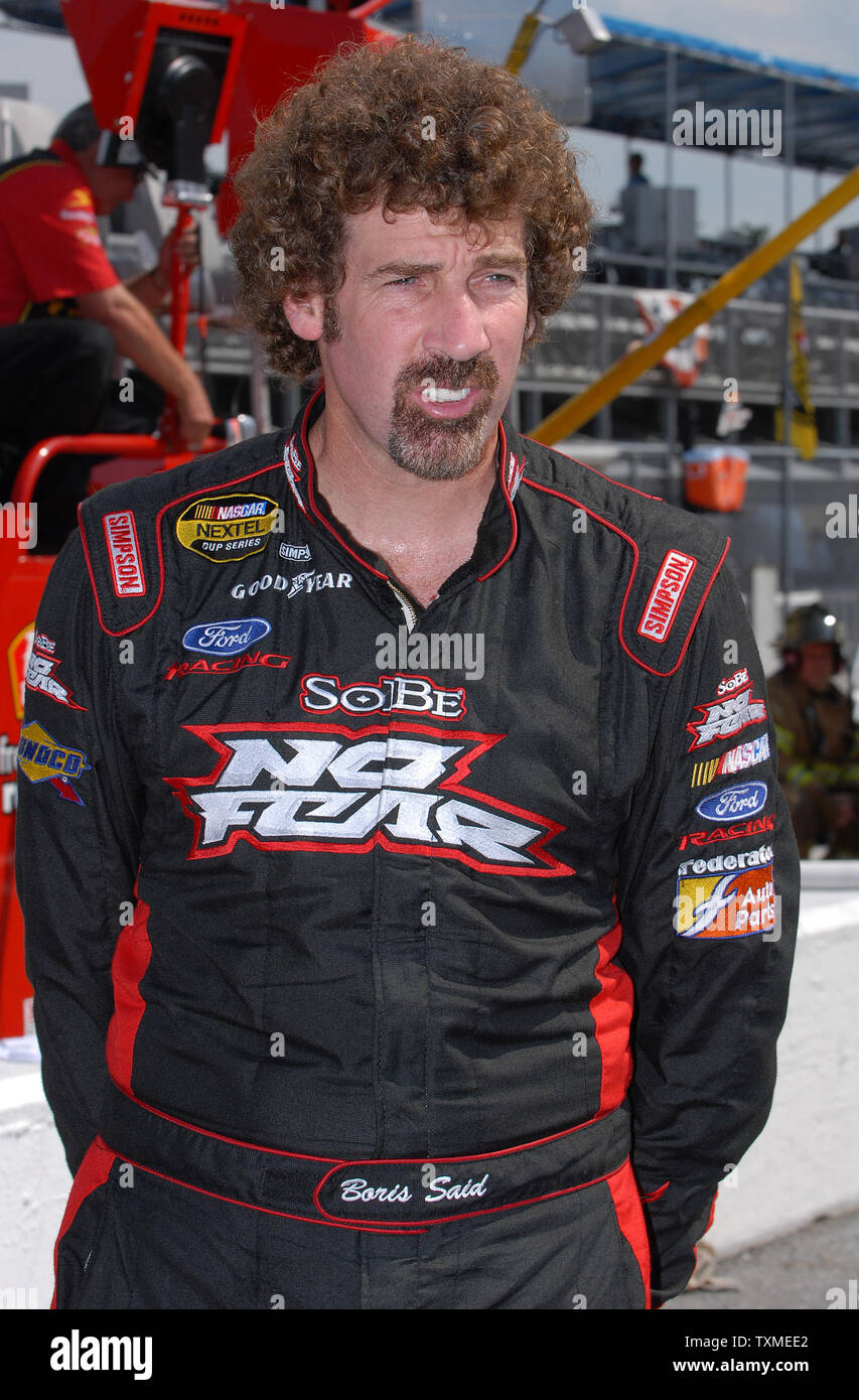 Boris Said waits on pit row prior to qualifying for the NASCAR Nextel ...