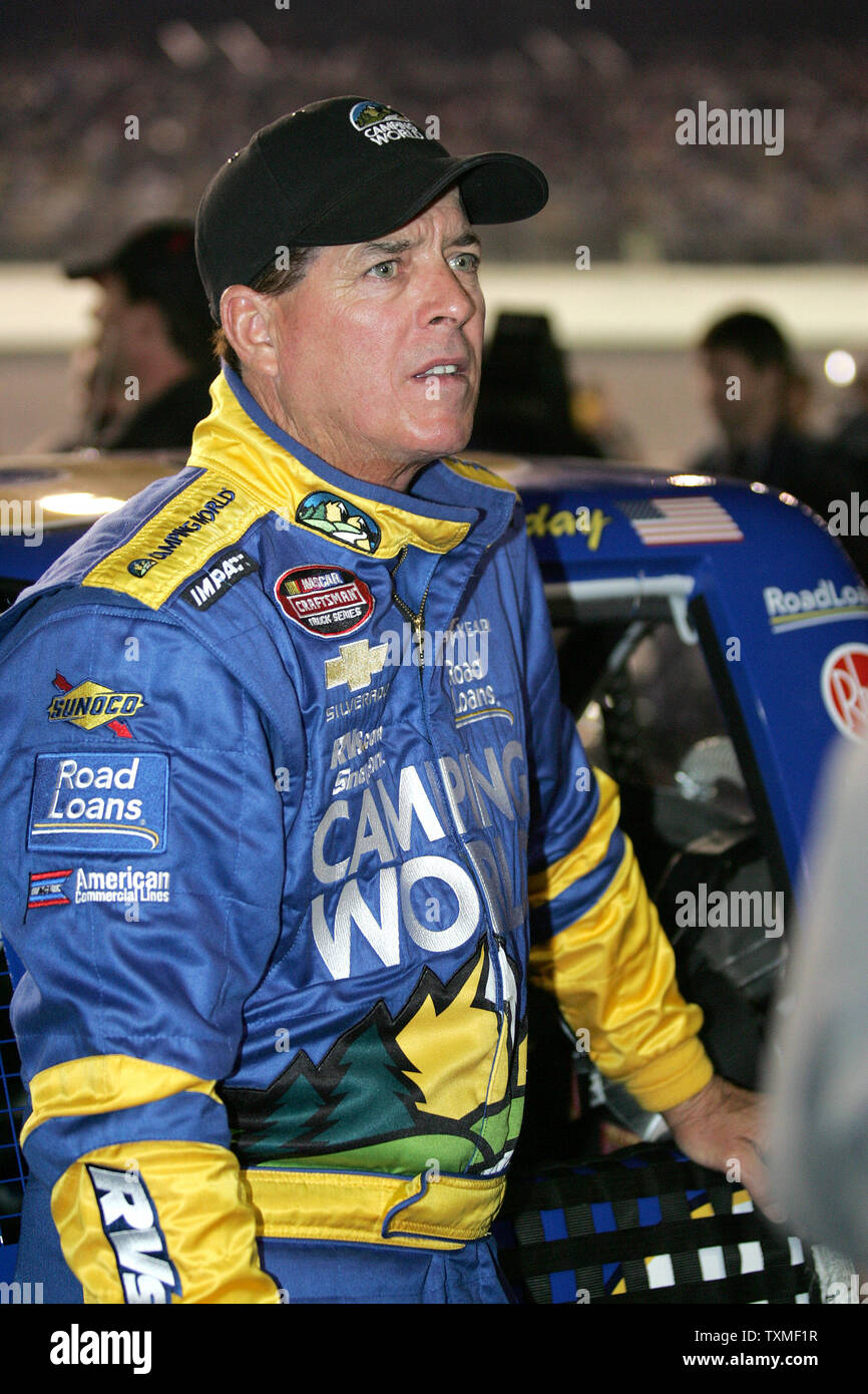 Ron Hornaday Jr. waits on pit road for the start of the NASCAR ...
