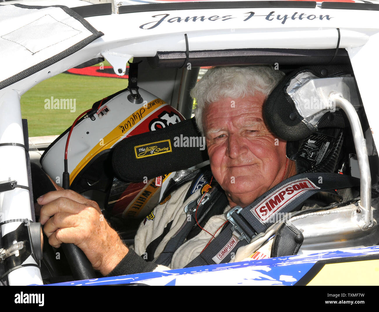 73 year old James Hylton waits on pit road for his turn to qualify for ...