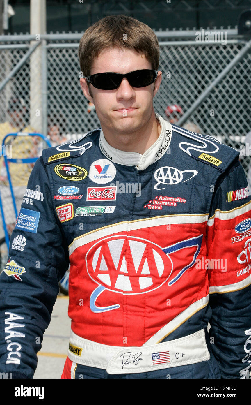 David Ragan waits on pit road for his turn to qualify for the NASCAR ...