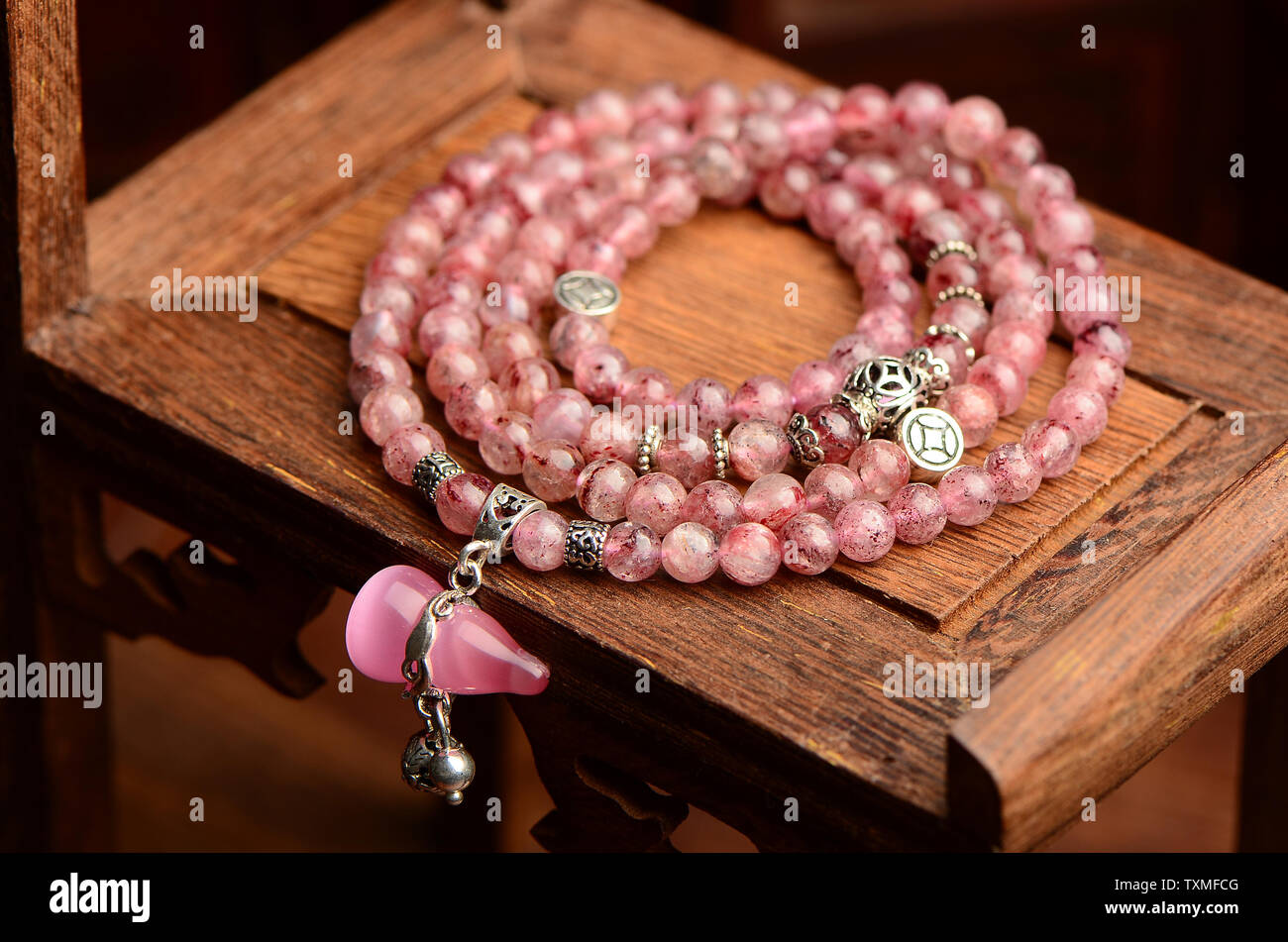 Strawberry crystal bracelet Stock Photo - Alamy