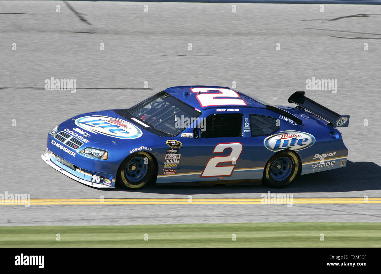 NASCAR Sprint Cup driver Kurt Busch runs during the last practice ...