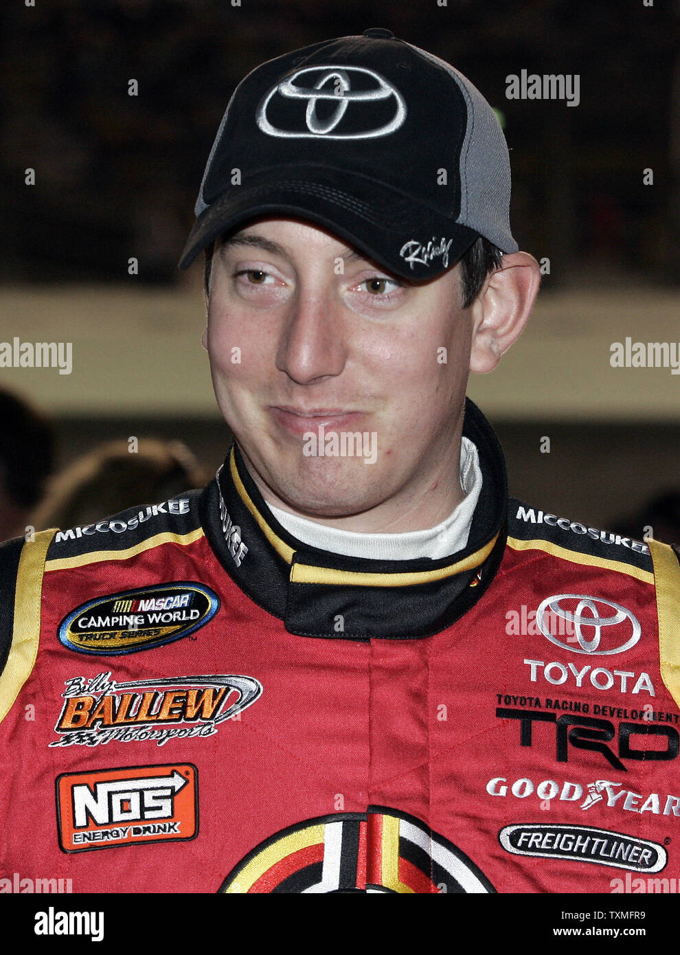 Kyle Busch waits on pit road for the start of the NASCAR NextEra Energy ...