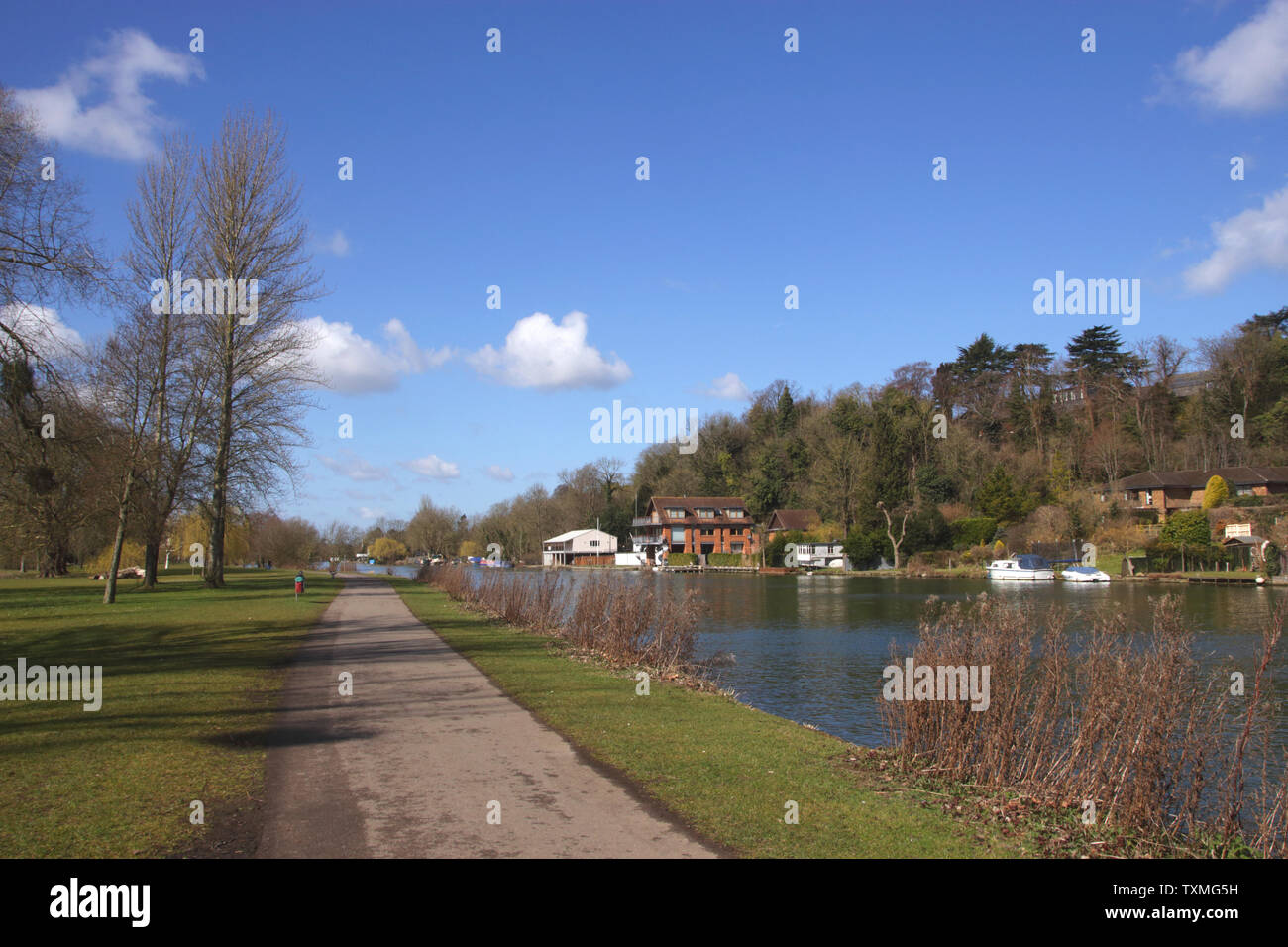 River Thames at Rivermead Reading Berkshire Stock Photo - Alamy