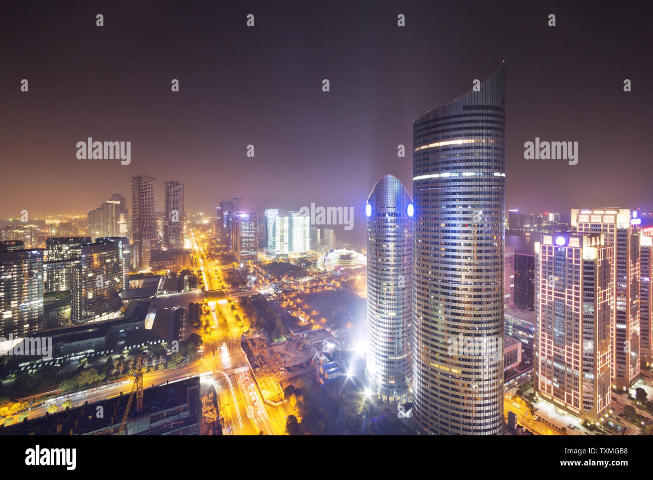 Aerial view hangzhou skyline buildings hi-res stock photography and ...