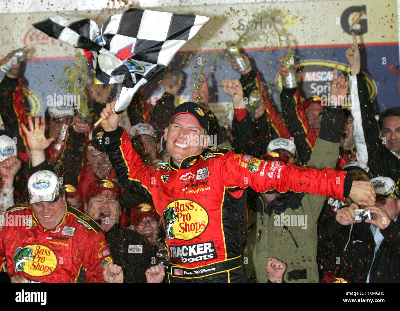 Jamie McMurray celebrates winning the Daytona 500 at Daytona ...