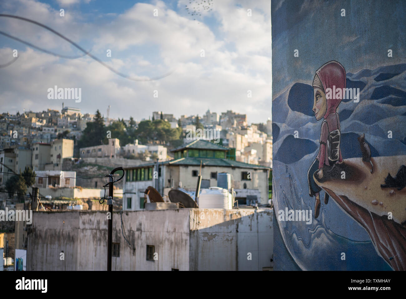 Aerial view of the Amman, Jordan Stock Photo - Alamy