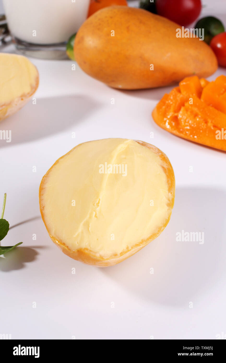 Mango fruit ice cream Stock Photo - Alamy