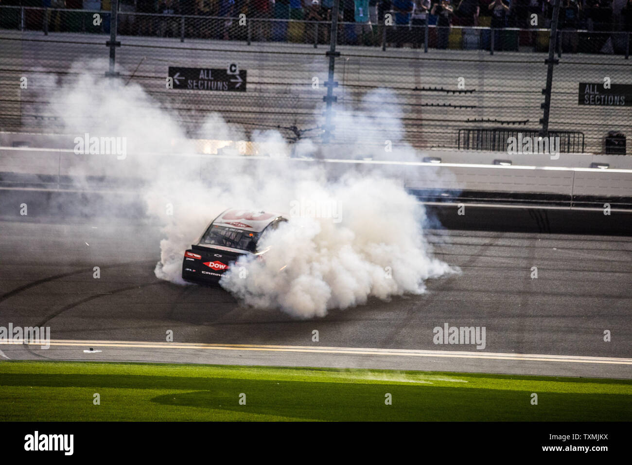 Austin Dillon celebrates after winning the 60th Daytona 500 at Daytona ...