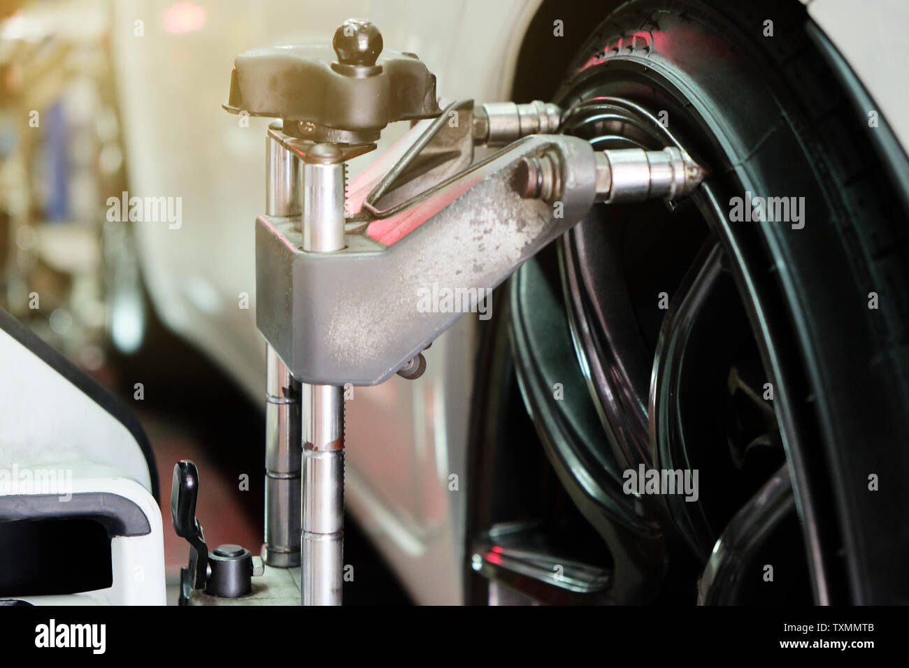 image of Wheels alignment camber Stock Photo - Alamy