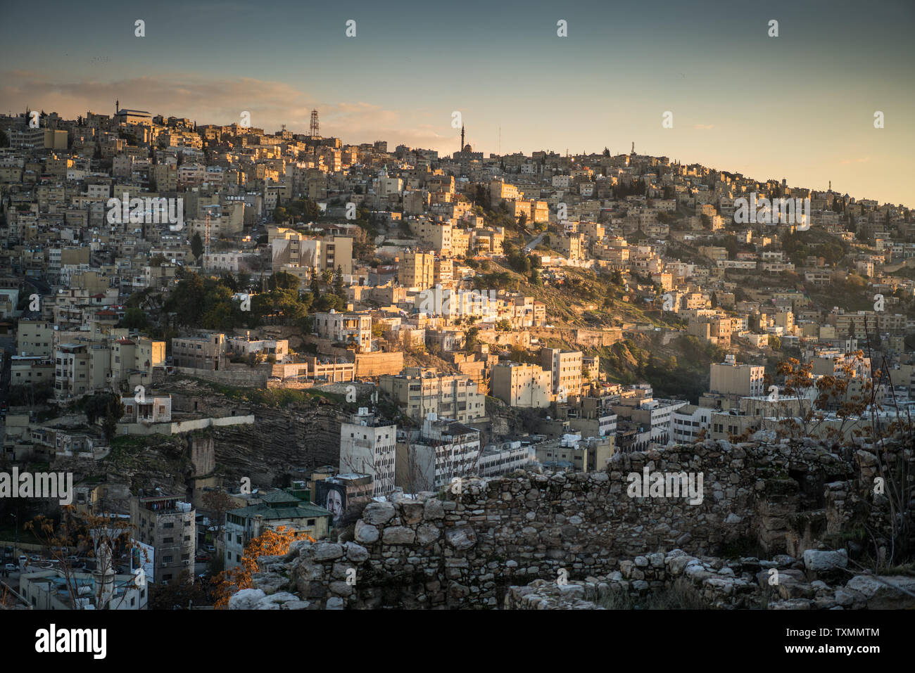 Aerial view of the Amman, Jordan Stock Photo - Alamy