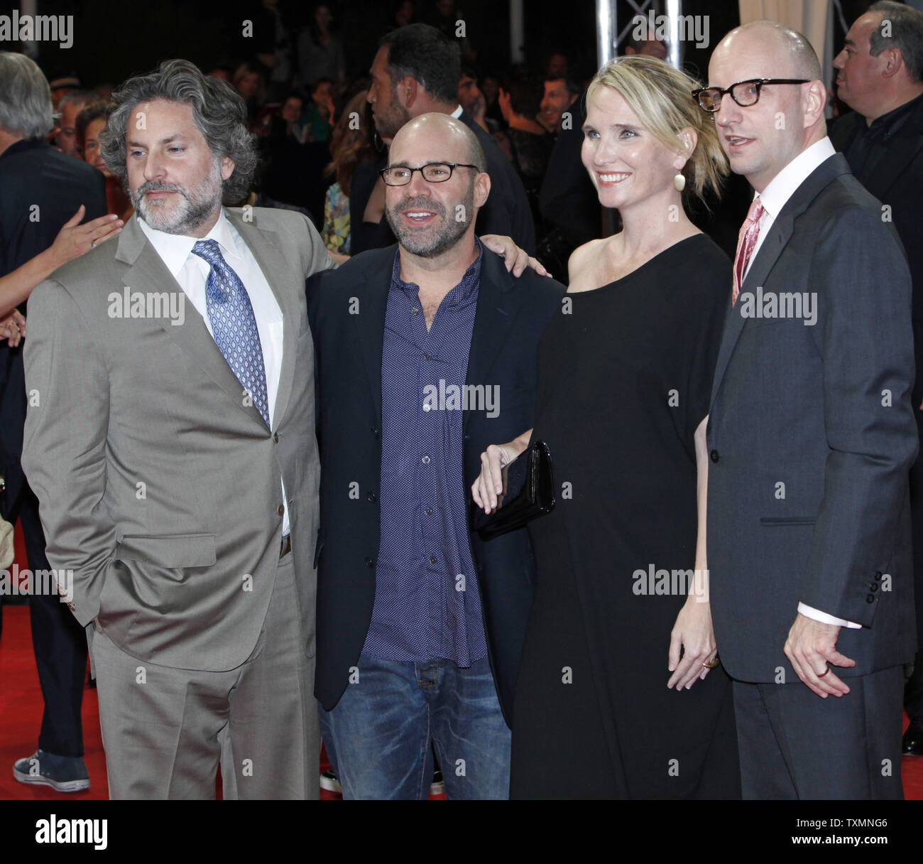 (From L to R) Producer Gregory Jacobs, screenwriter Scott Z. Burns ...