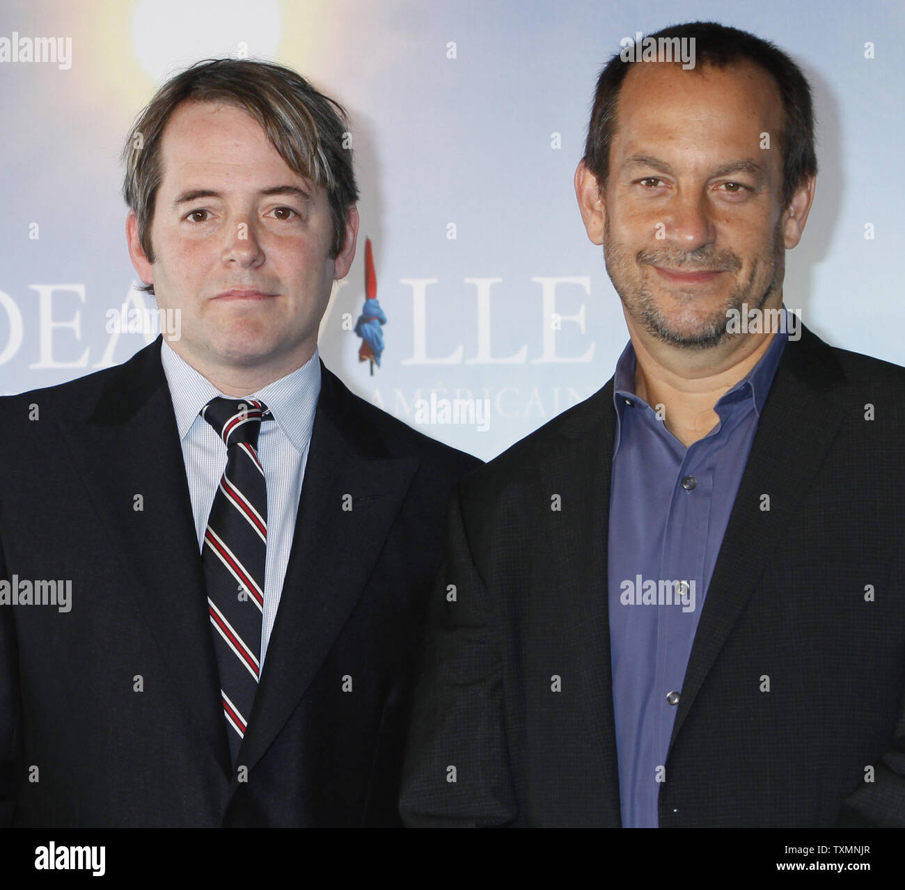 Actor Matthew Broderick (L) and director Joshua Goldin arrive at a ...
