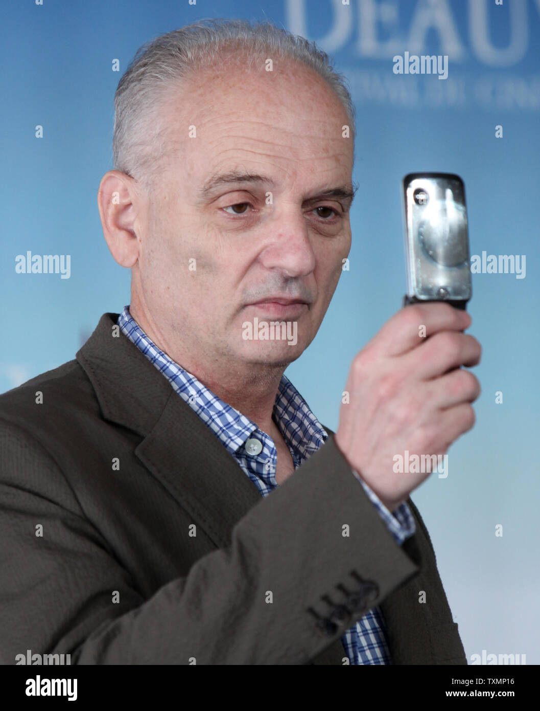 David Chase, creator of the TV series "The Sopranos", takes a photo ...