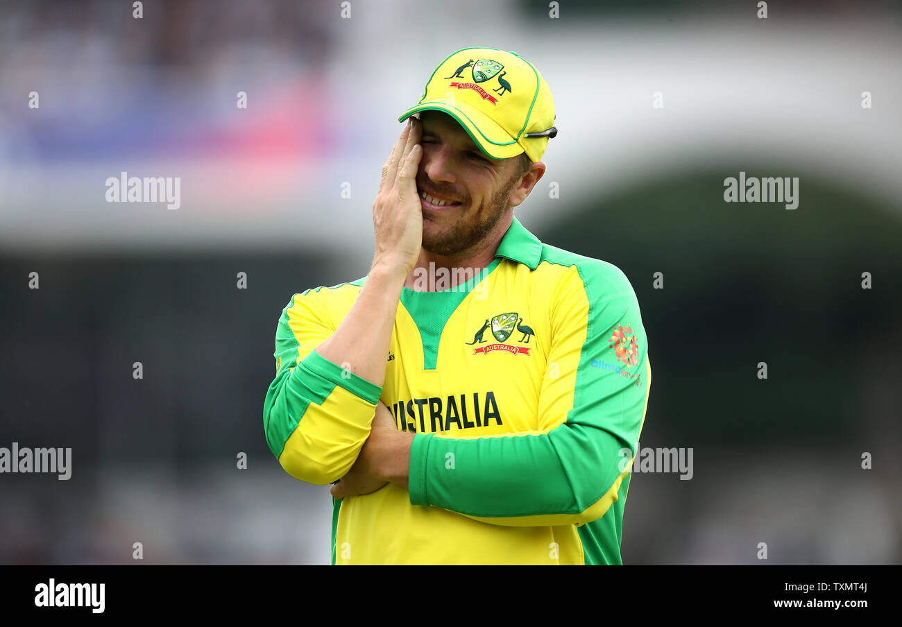 Australia's Aaron Finch during the ICC cricket World Cup group stage ...