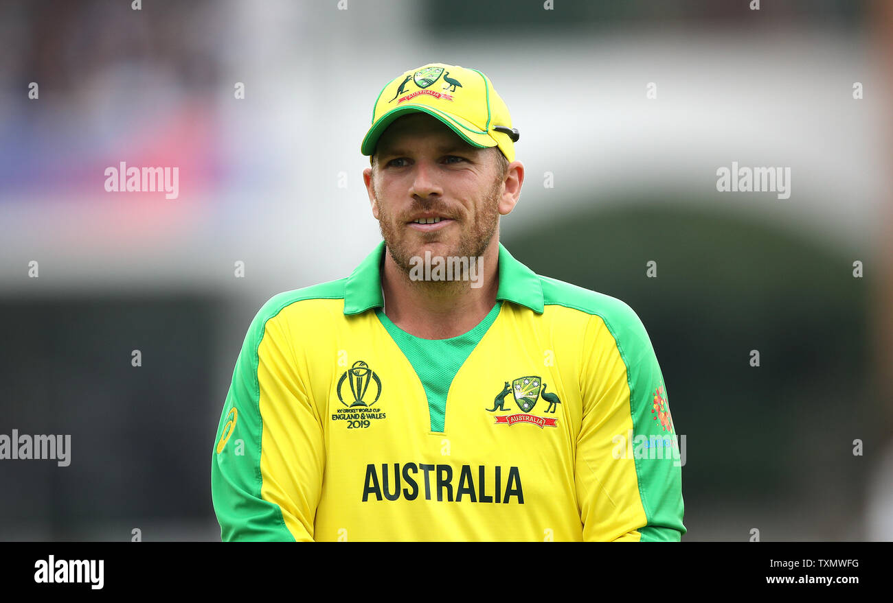 Australia's Aaron Finch during the ICC Cricket World Cup group stage ...