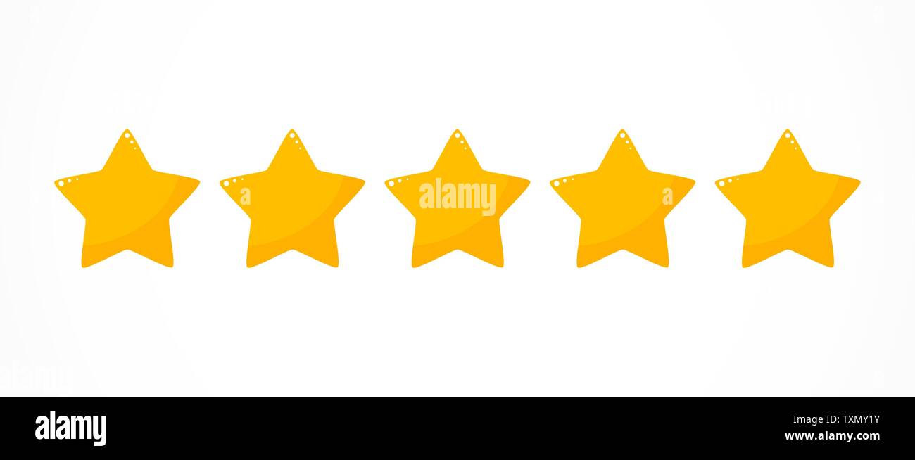 Five stars quality rating icon. Vector illustration Stock Vector Image ...