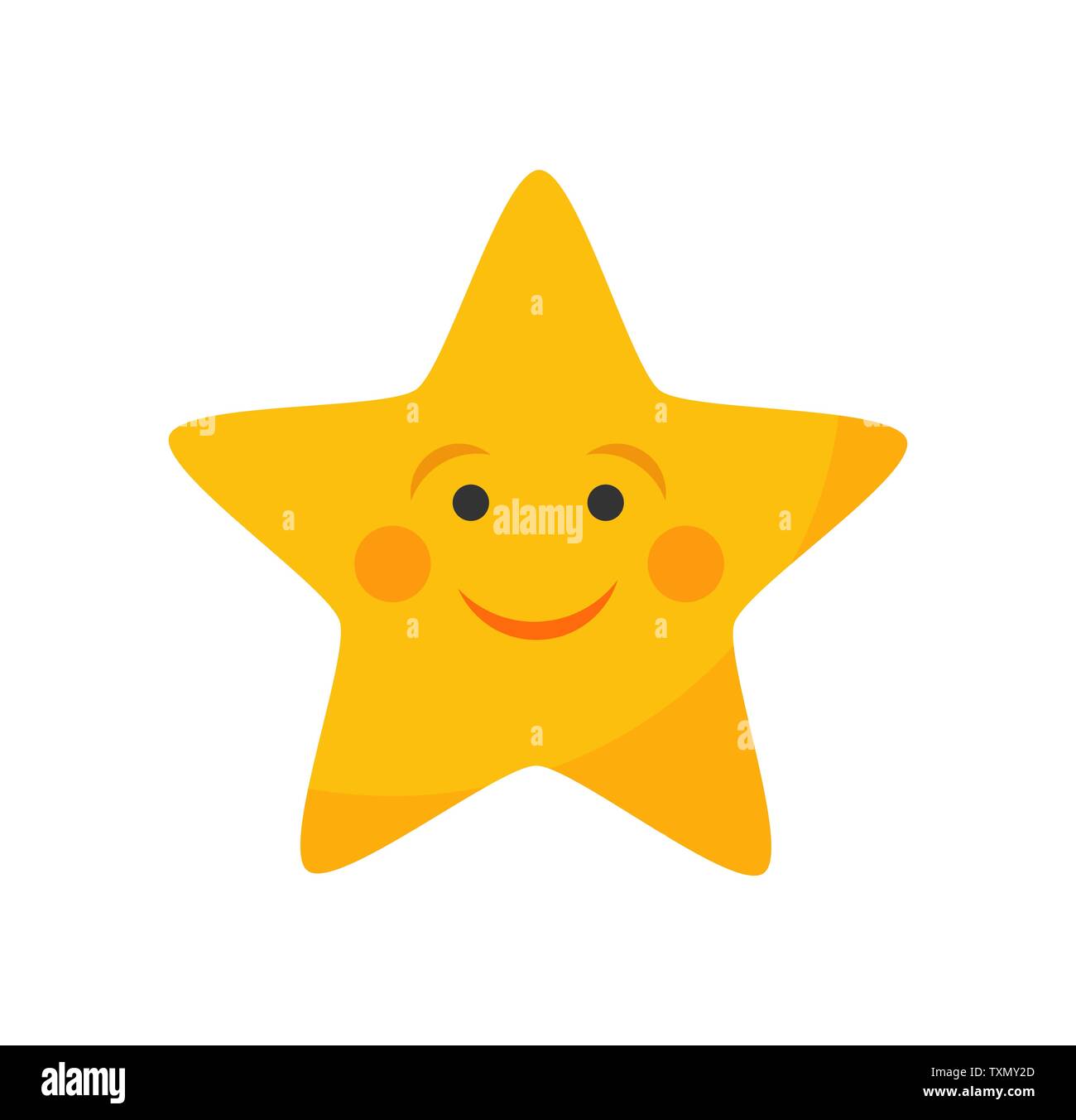 Cute star with smile. Vector illustration Stock Vector Image & Art - Alamy