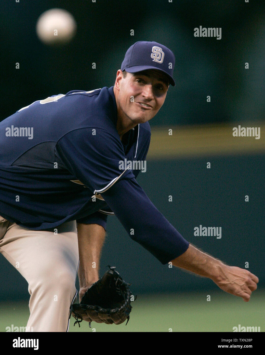 San Diego Padres starting pitcher Chris Young throws against the ...