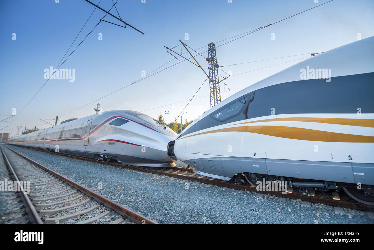 China's Fuxing and Harmony EMU Stock Photo - Alamy