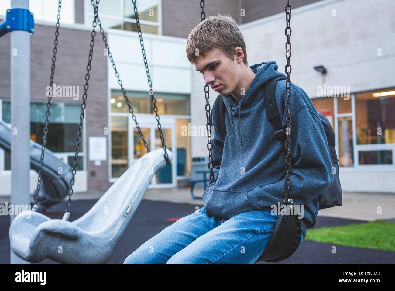 Sad Teenager At School