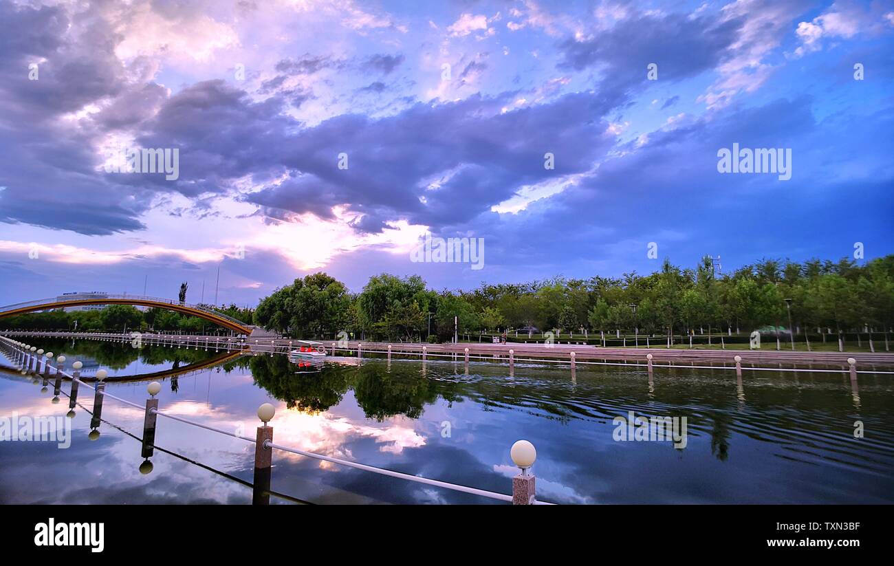 Landscape of the Karamay Stock Photo - Alamy