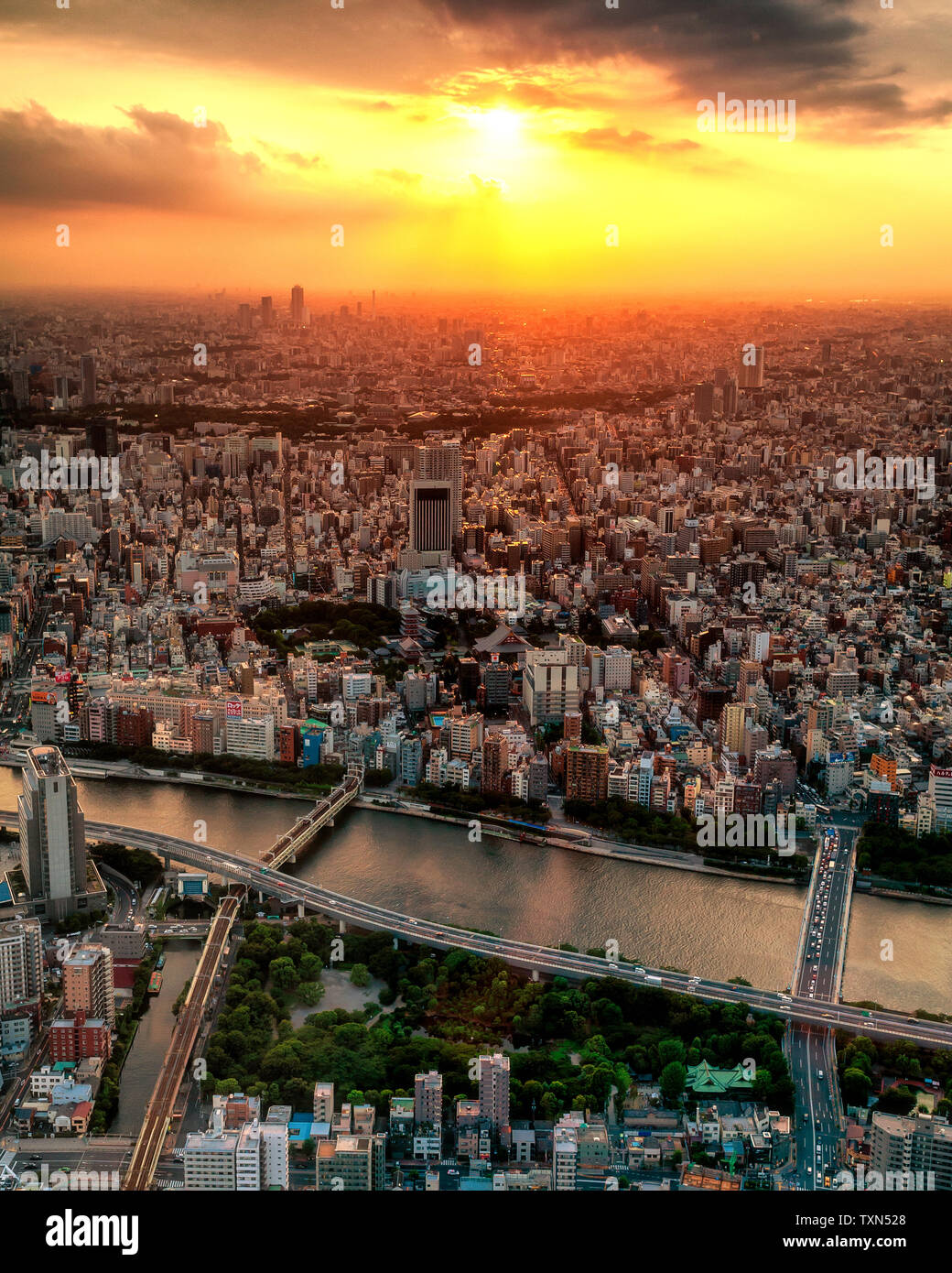 A bird's eye view of Tokyo Stock Photo - Alamy