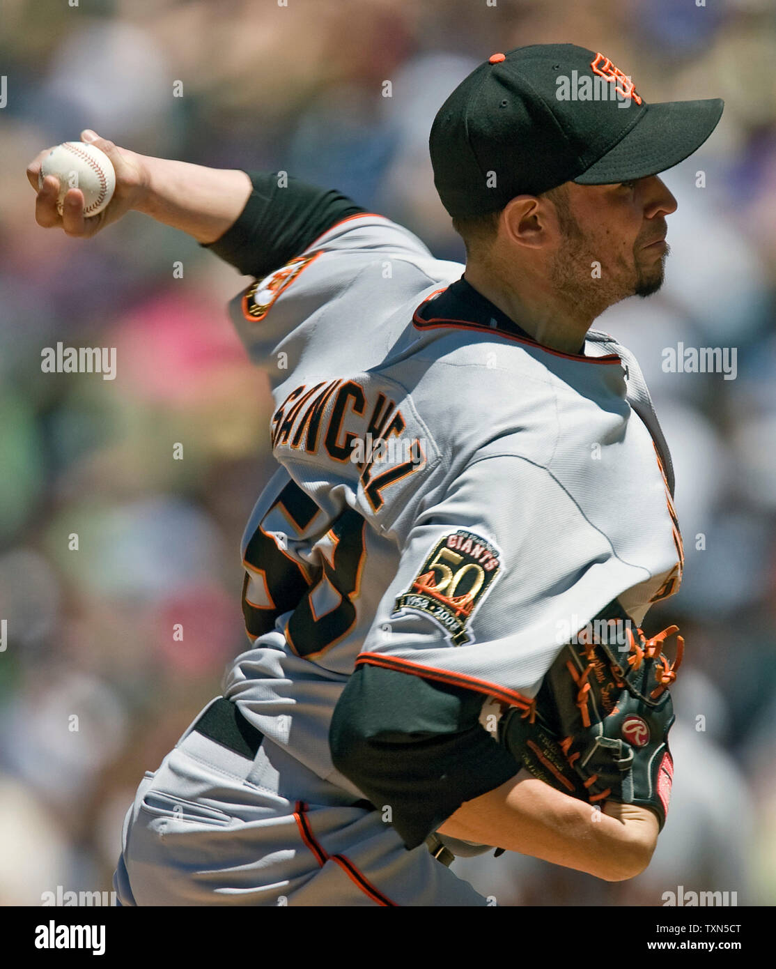 San Francisco Giants starting pitcher Jonathan Sanchez throws against ...