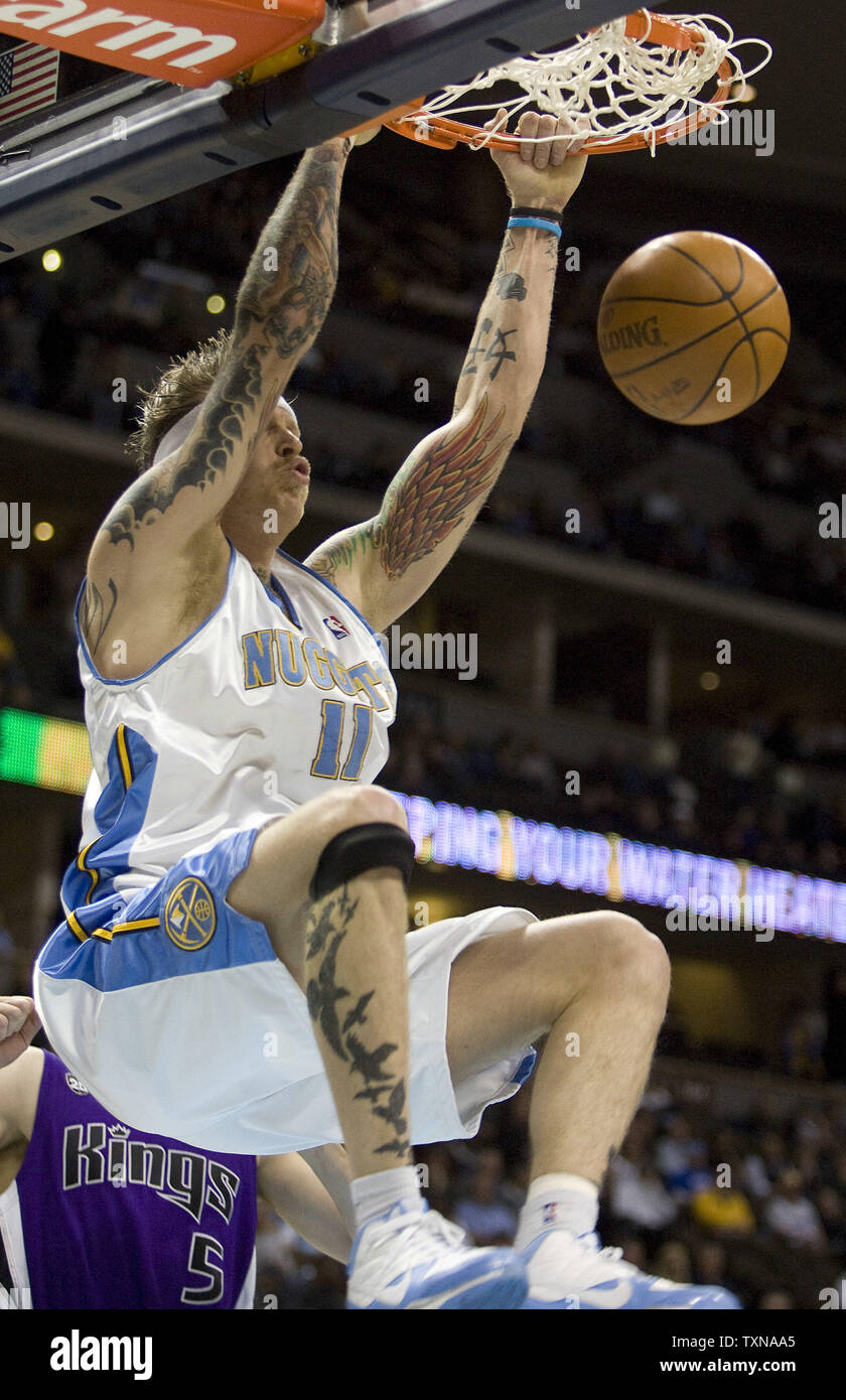 Denver Nuggets forward Chris Anderson dunks against the Sacramento ...