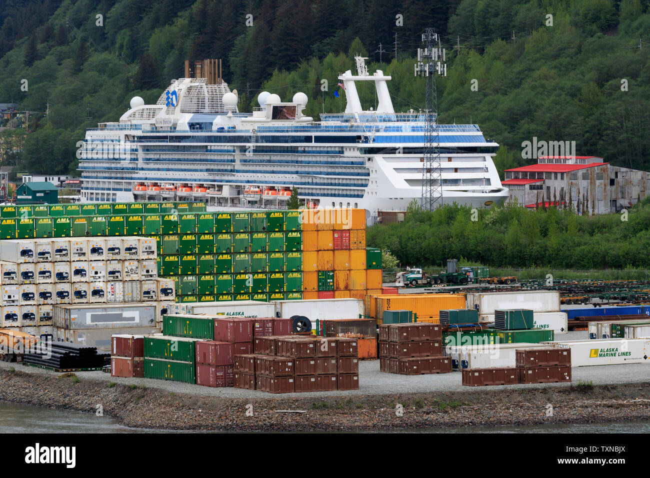 Container Port, Juneau, Alaska, USA Stock Photo - Alamy