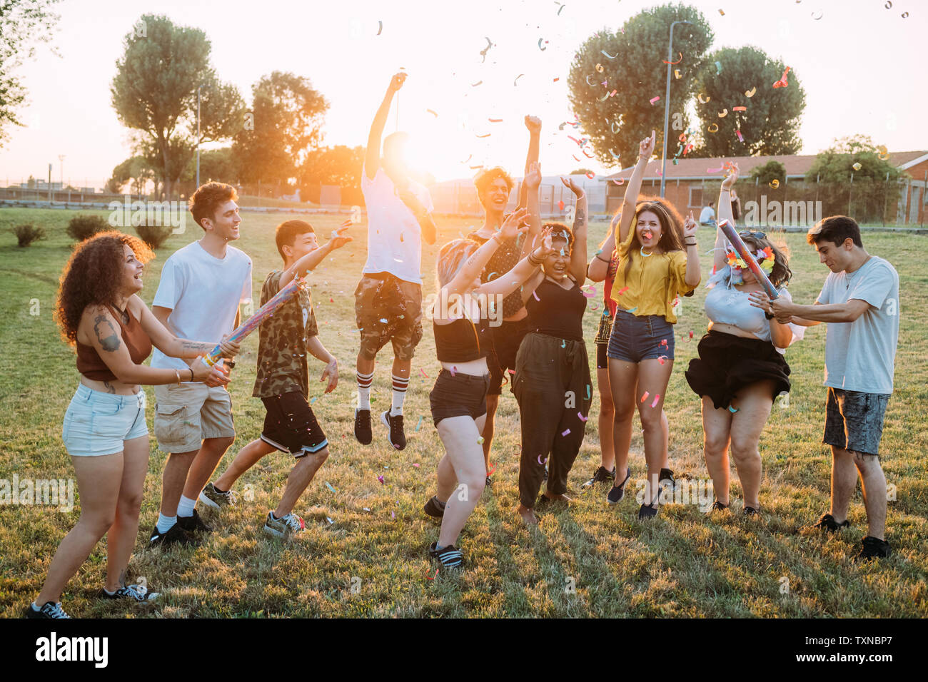 Female friends dancing playing hi-res stock photography and images - Alamy