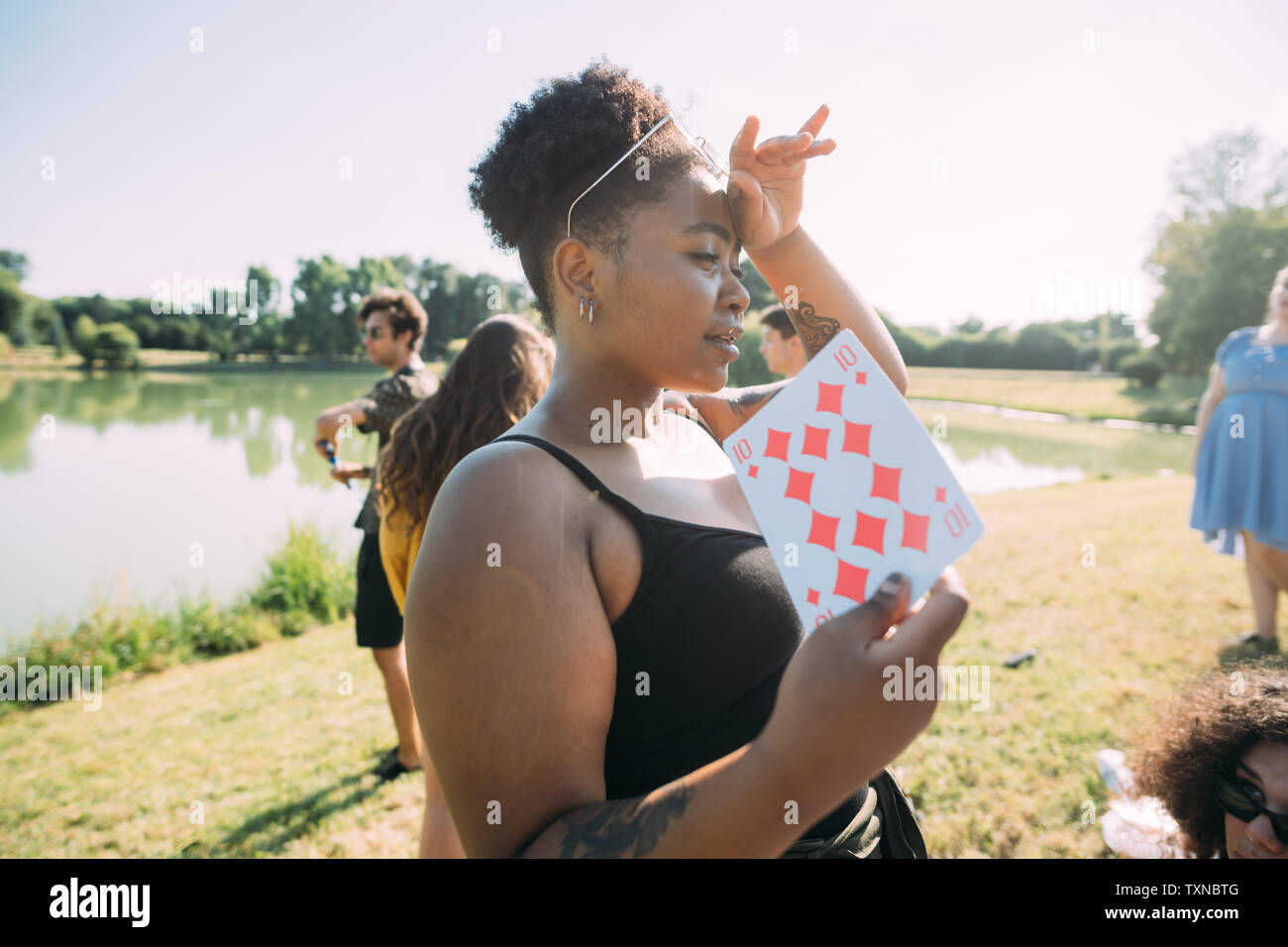 Woman cooling off hi-res stock photography and images - Alamy