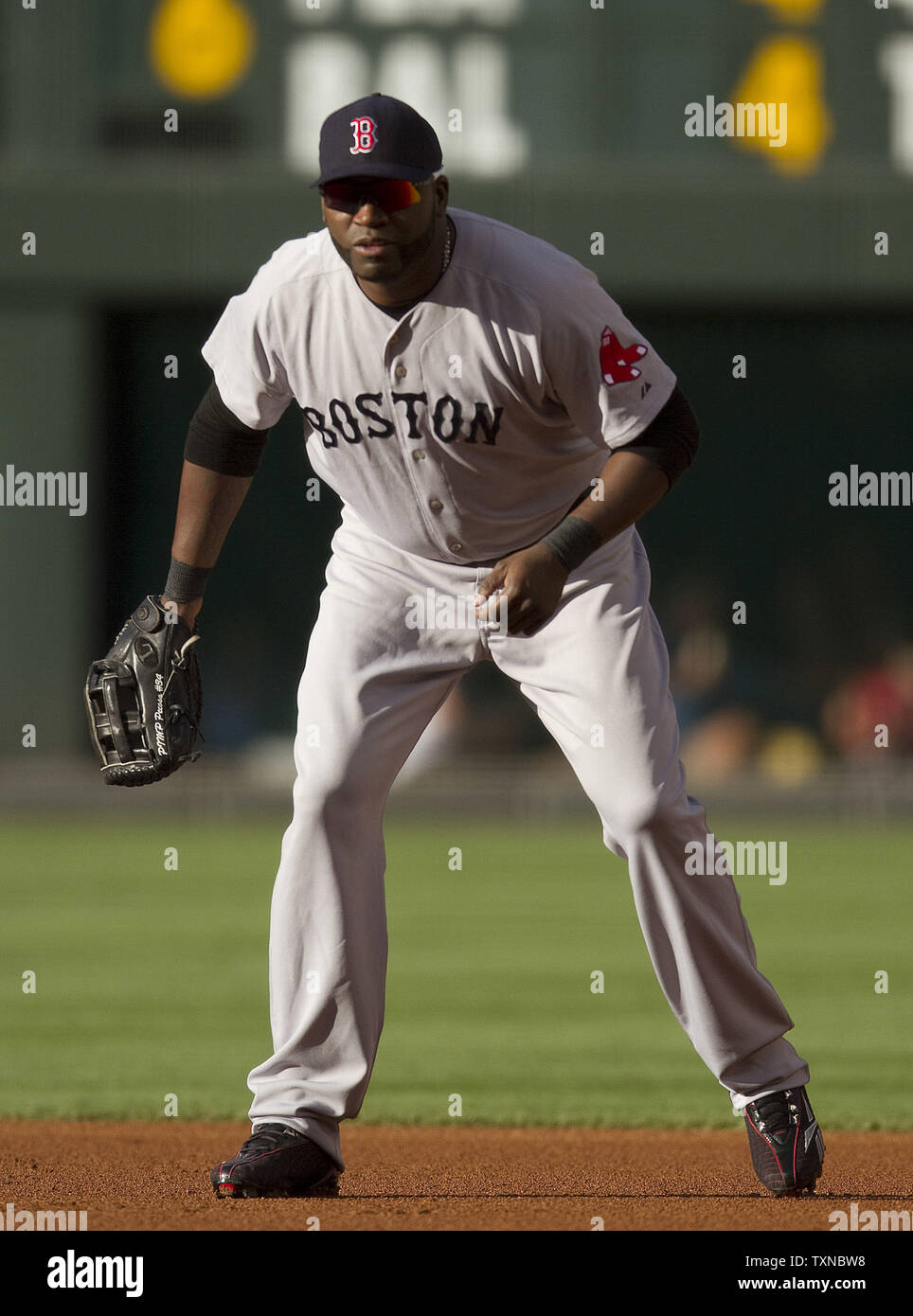 Boston Red Sox first baseman David Ortiz makes a rare start at first ...